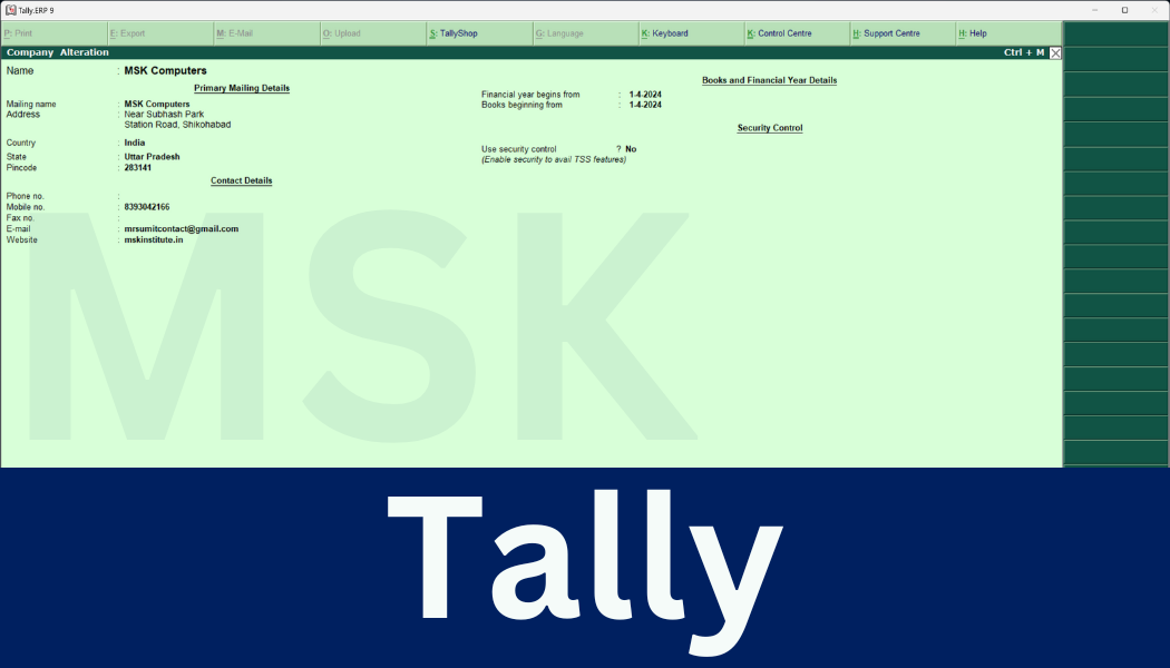 Courses Offered at MSK Institute - Coding & Computer Courses in Shikohabad